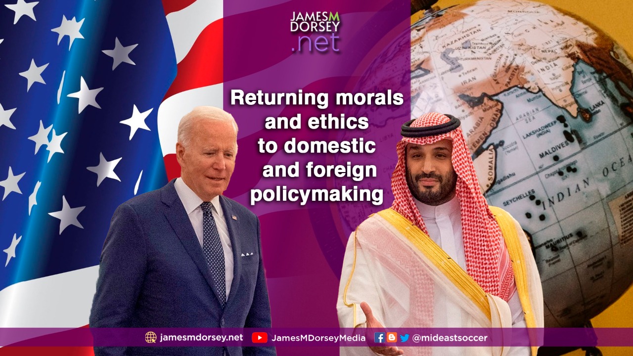 Returning morals and ethics to domestic and foreign policymaking ...