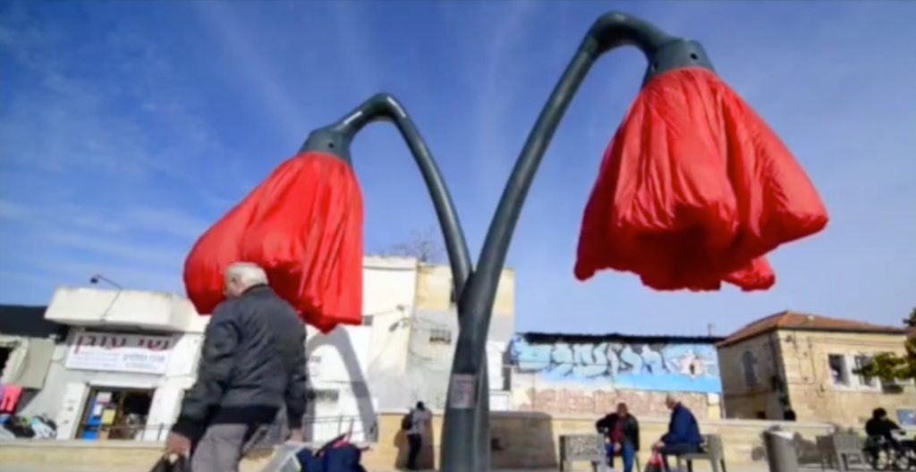 WATCH: Giant flowers in Jerusalem bloom when people gather underneath ...