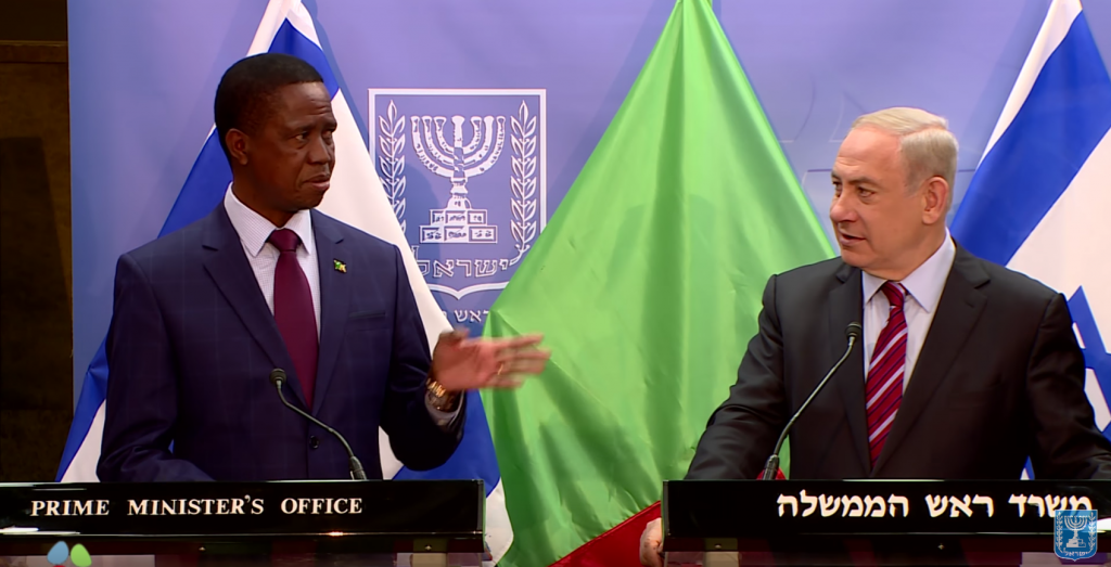 Israel's Netanyahu Meets Zambian President Edgar Chagwa Lungu - The ...
