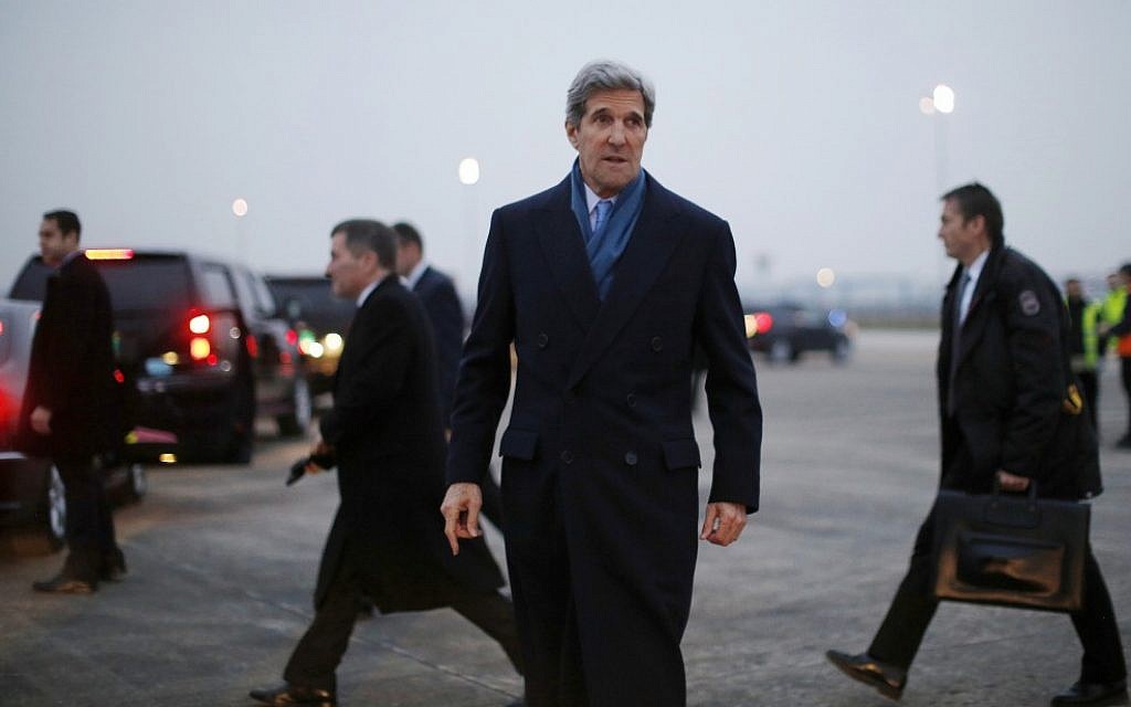 Kerry returns to US after Middle East tour | The Times of Israel