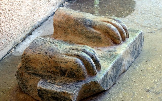 Remains of a sphinx found in northern Israel | The Times of Israel
