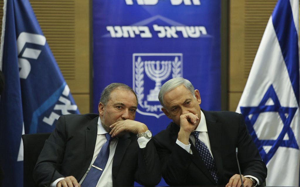 Netanyahu, Liberman agree on electoral threshold hike | The Times of Israel