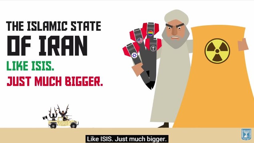 Netanyahu cartoon: Iran 'just much bigger' IS | The Times of Israel