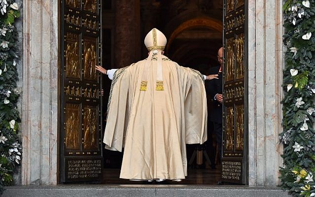 Pope opens Vatican Holy Door to start Holy Year | The Times of Israel