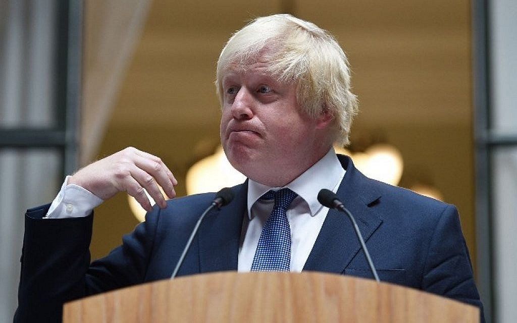 White House compares Boris Johnson to Israeli envoy | The Times of Israel
