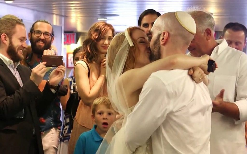 Interfaith couple weds aboard Staten Island ferry | The Times of Israel