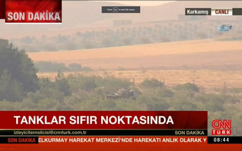 Turkish tanks mass, advance towards Syrian border | The Times of Israel