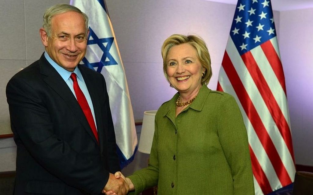 Clinton to Netanyahu: I'll oppose any outside solution to conflict ...