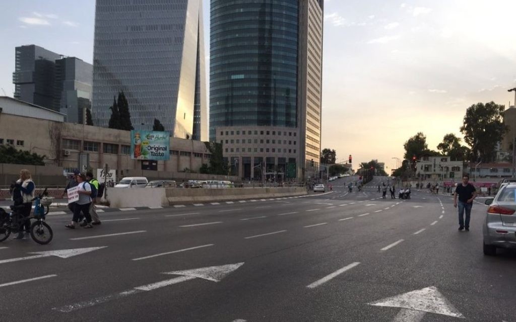 Disabled protesters block main roads in Tel Aviv | The Times of Israel