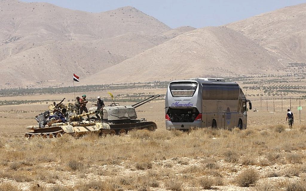 US says 17-bus IS convoy stranded in Syrian desert | The Times of Israel