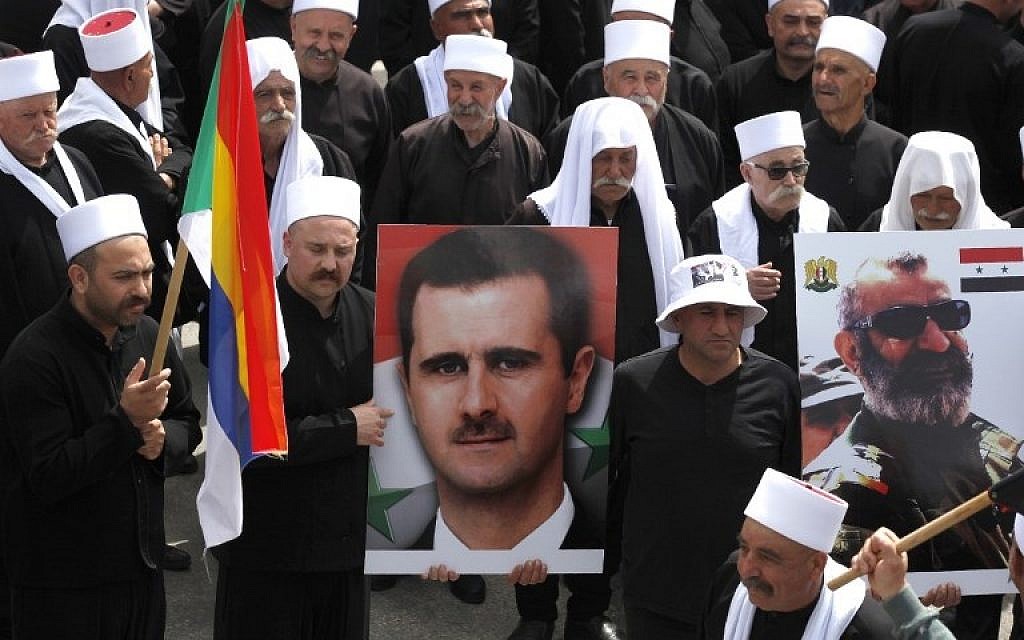 Druze in Israel's Golan Heights rally in support of Syria's Assad | The ...