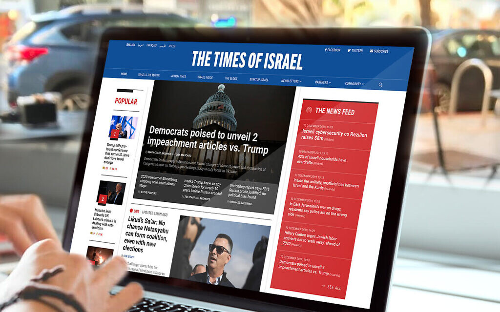 Times of Israel launches ad-free version for ToI Community members ...