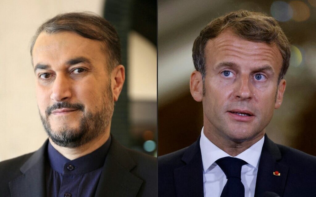 Iran's new FM says Macron invited him to Paris | The Times of Israel