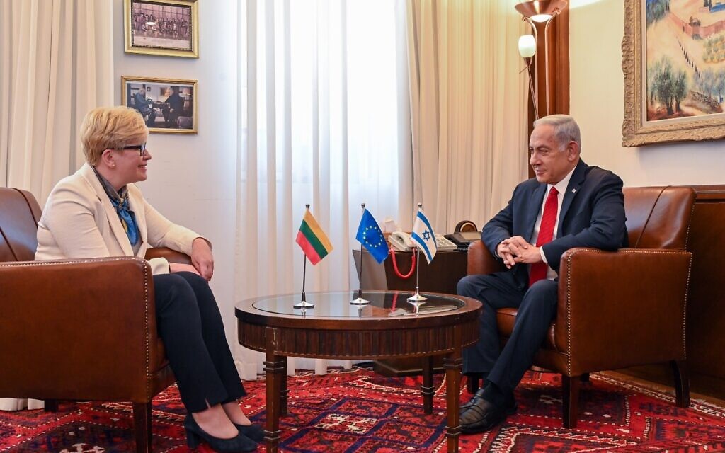 Netanyau talks Iran threat with visiting Lithuanian PM Šimonytė | The ...