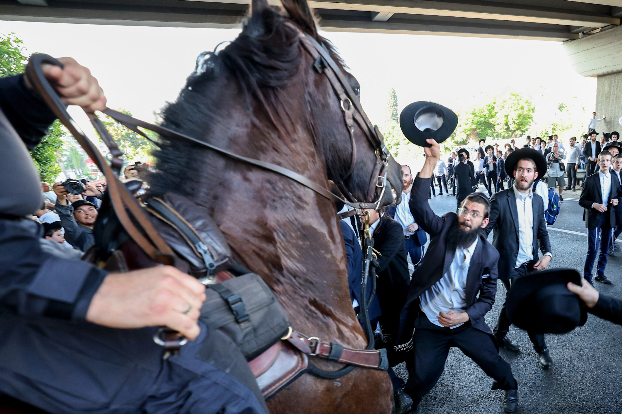 Ultra-Orthodox block main road for hours in draft protest; 32 arrested ...